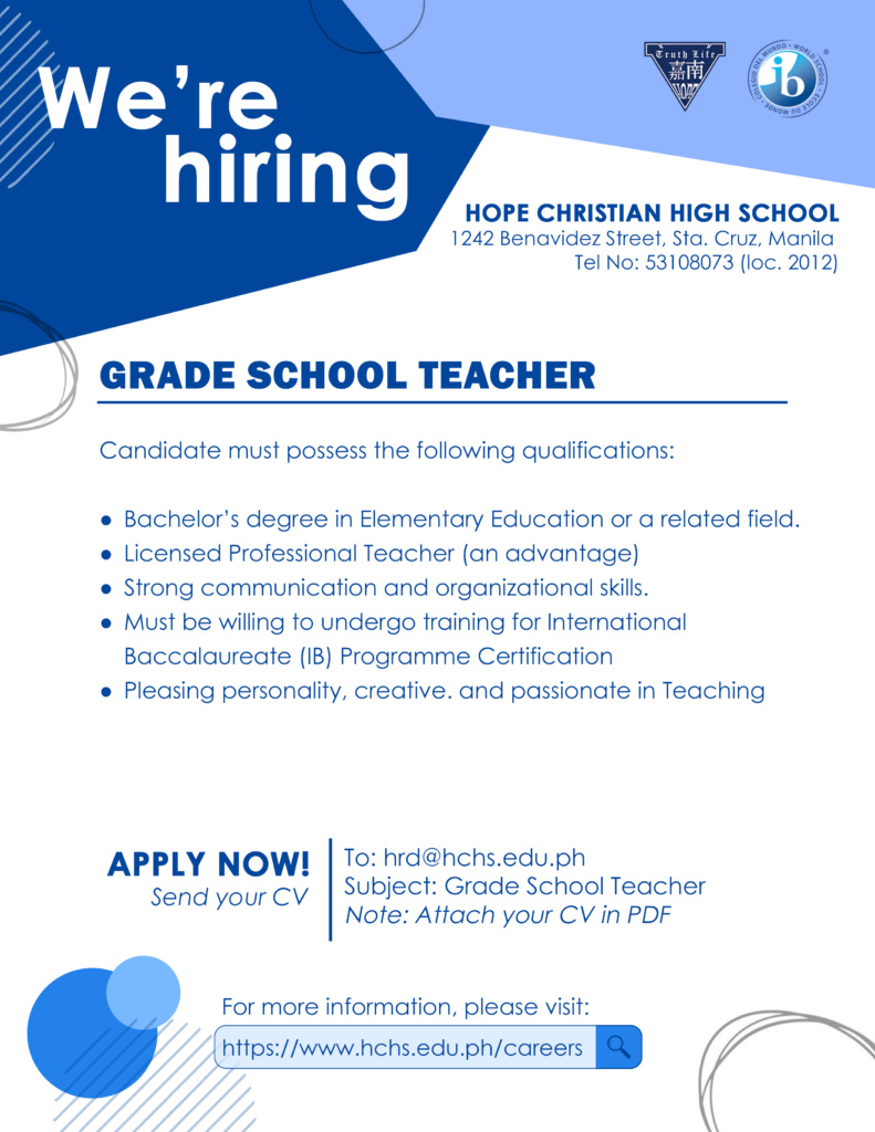 CAREERS – Hope Christian High School